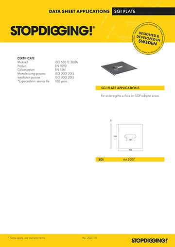 Product sheets - StopDigging AU